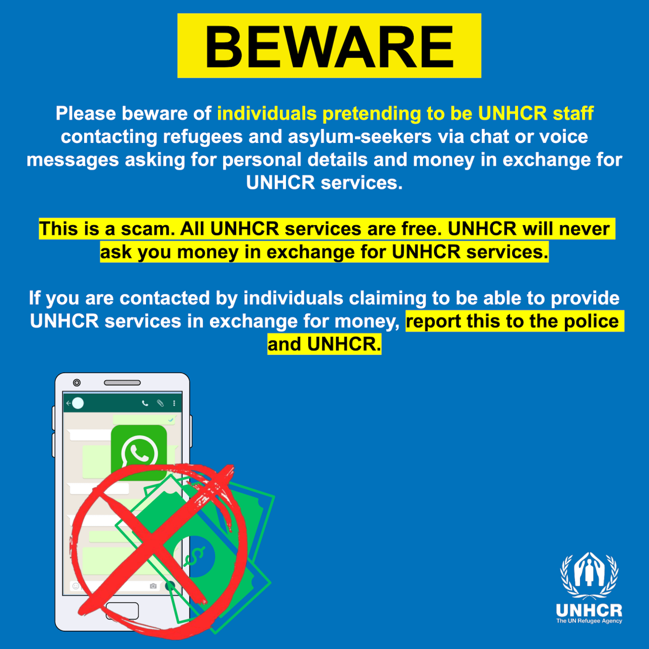 Beware of Scams | Refugee Malaysia